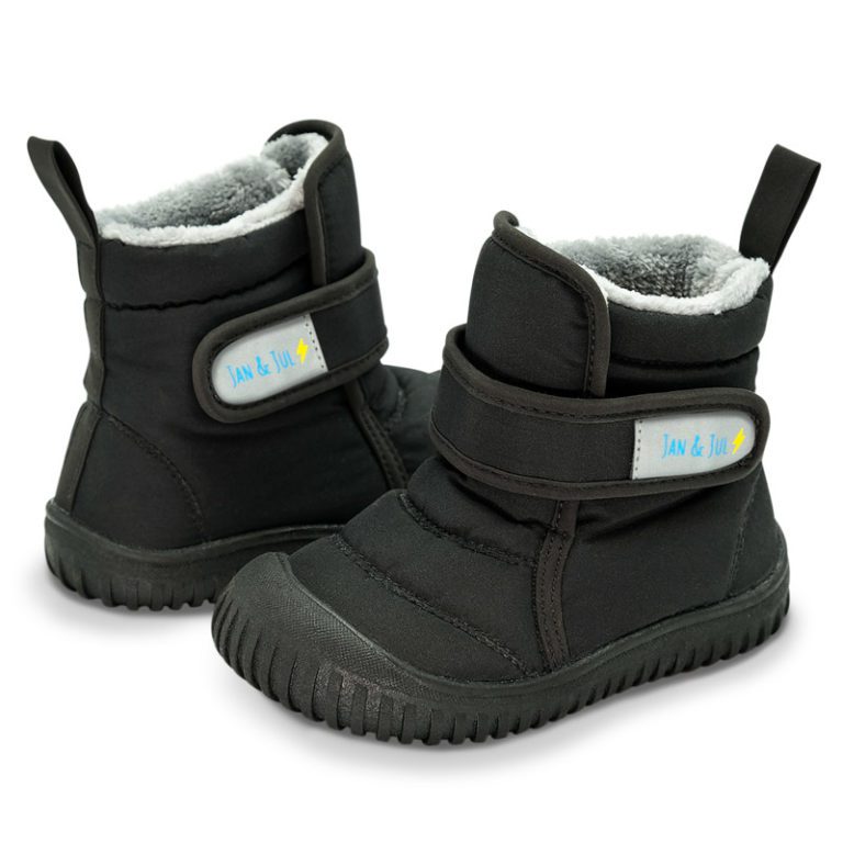 Kids Insulated Ankle Boots | Black for Toddlers | Jan & Jul